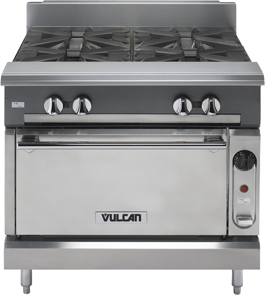 Vulcan V4B36B 36" Gas Heavy Duty Range